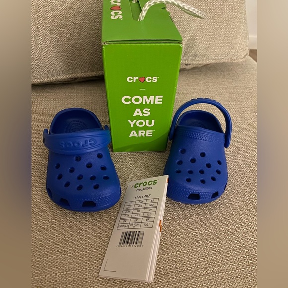 CROCS | Shoes | Crocs Size C23 Blue Bolt New | Poshmark